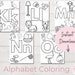Alphabet Coloring Pages: Preschool Kindergarten Printables (PDF) - Etsy