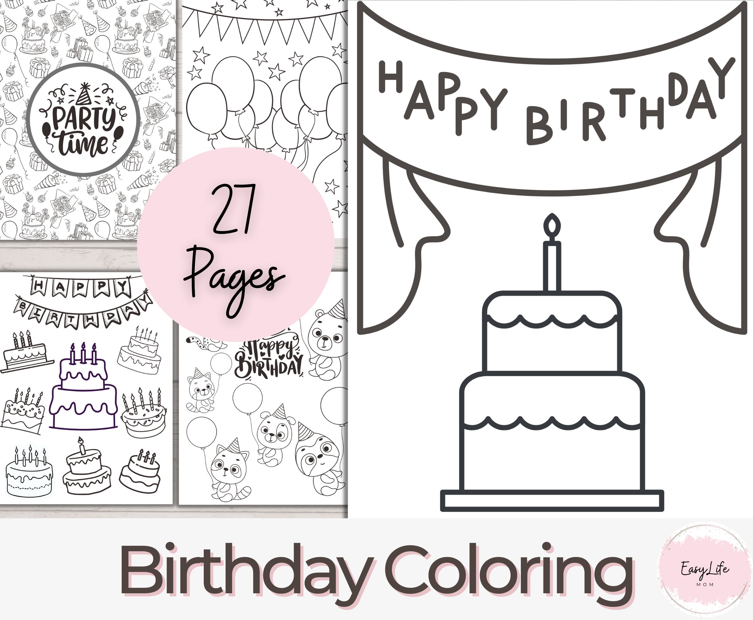 27 Birthday Coloring Pages Coloring Book Coloring Page Birthday ...