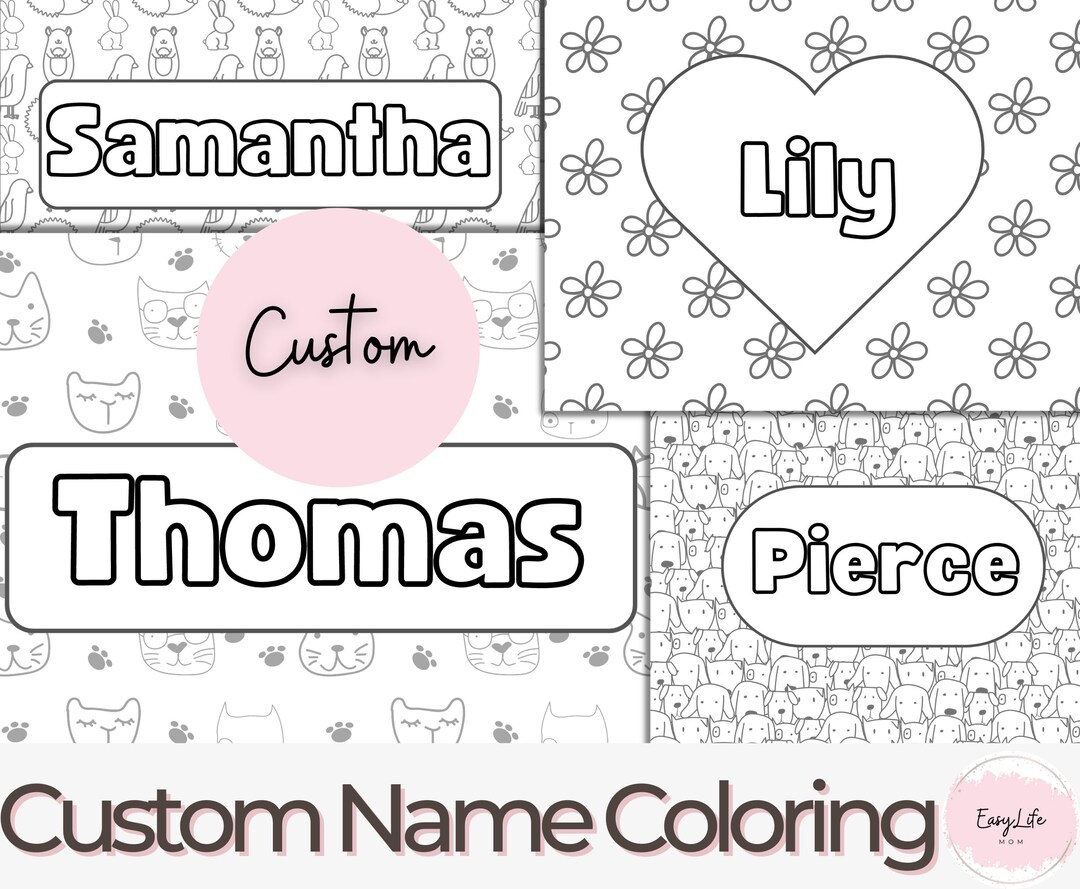 Custom Name Coloring, Coloring Sheet, Name Coloring Page, Name Practice ...