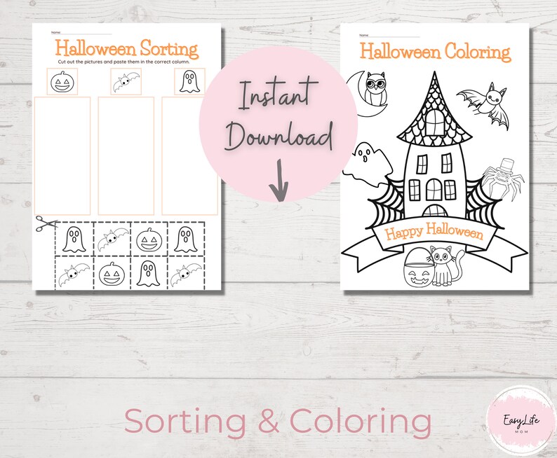 Halloween Activity Bundle, Preschool, Prek Worksheets, Homeschool ...