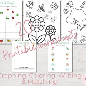 Spring Activity Bundle, Preschool Activities, Prek Worksheets, Learning ...