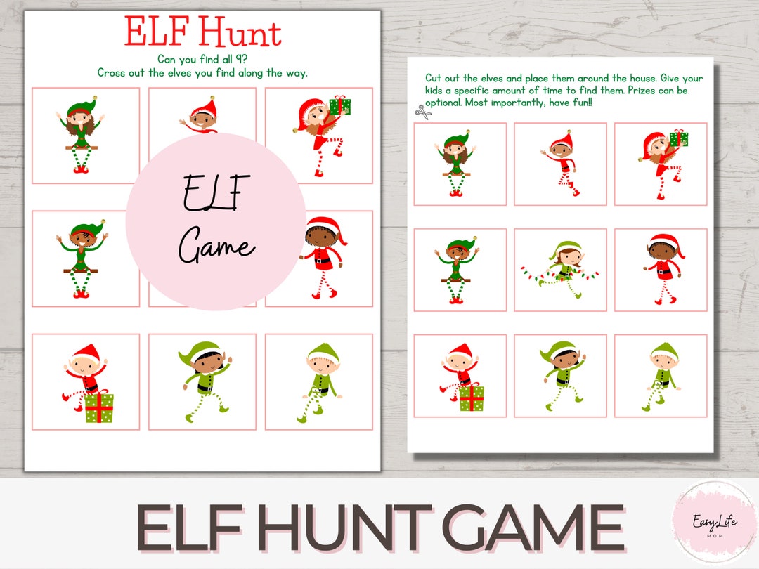 Elf Hunt Game: Printable Christmas Scavenger Hunt (PDF) - Etsy