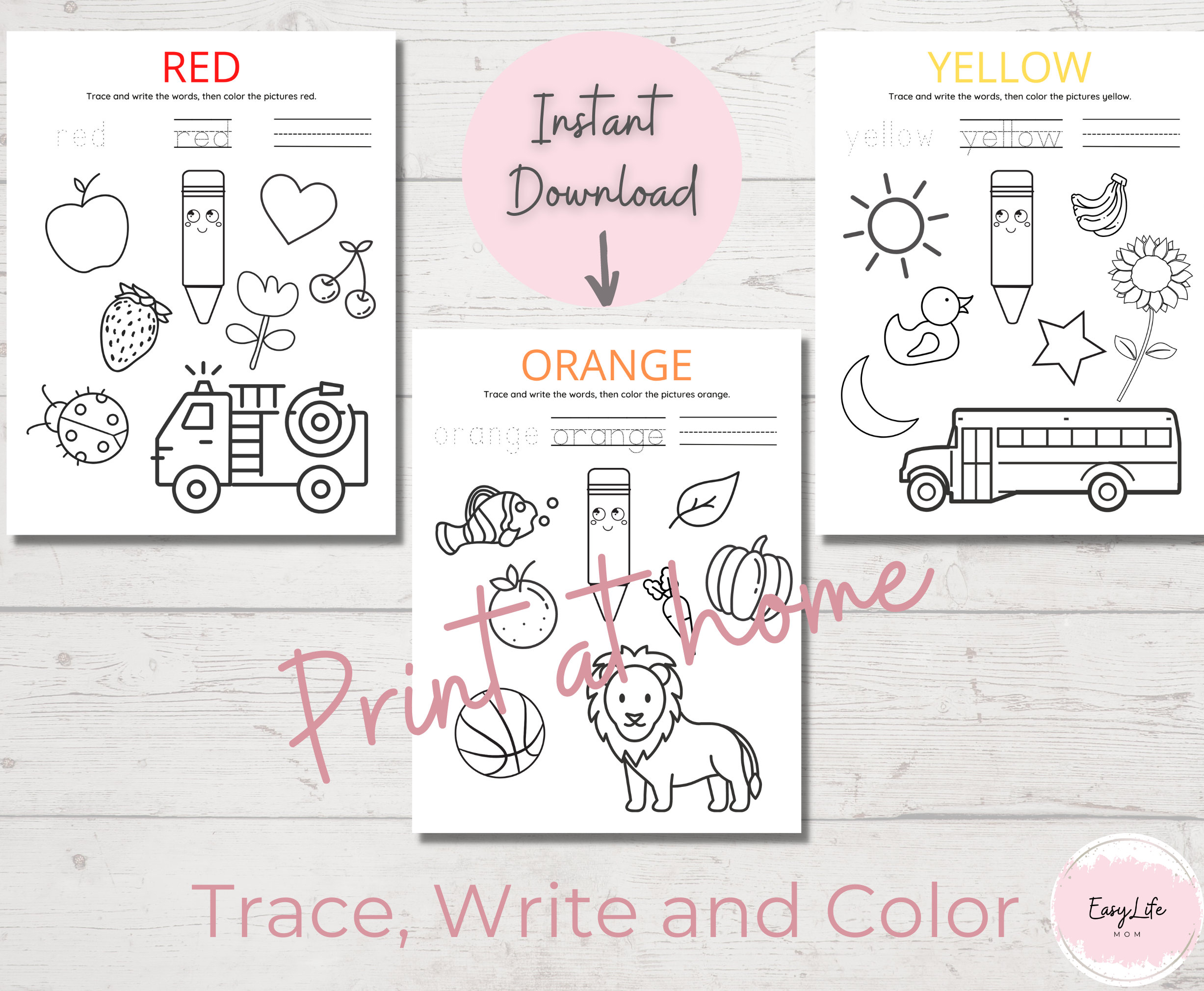 Printable Prek Worksheets, COLORS, Toddler, Learning Activities ...