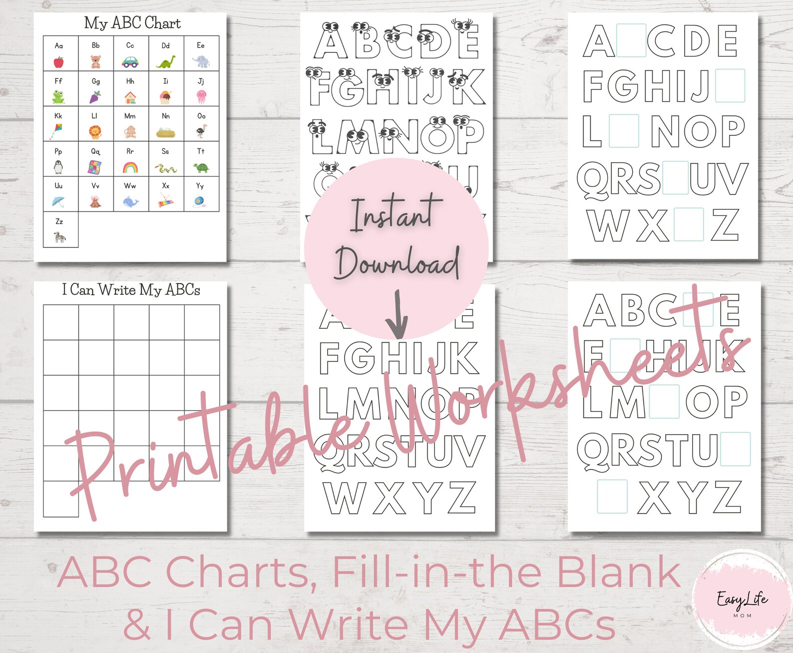 ABC Charts, Alphabet Coloring Pages, Alphabet Activities, Preschool ...