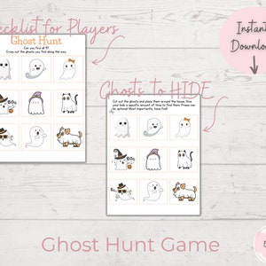 Ghost Hunt Game, Halloween Hunt, Halloween Scavenger Hunt, Printable ...