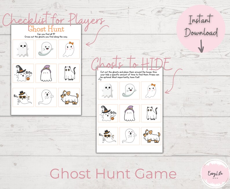 Ghost Hunt Game, Halloween Hunt, Halloween Scavenger Hunt, Printable ...