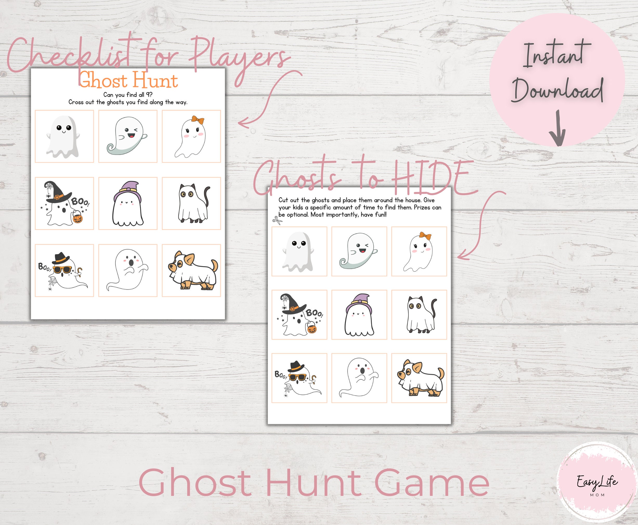 Ghost Hunt Game, Halloween Hunt, Halloween Scavenger Hunt, Printable ...