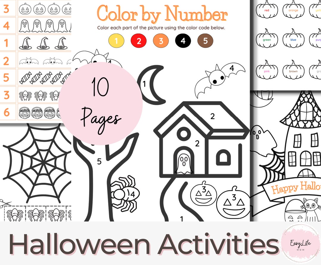 Halloween Activity Bundle, Preschool, Prek Worksheets, Homeschool ...