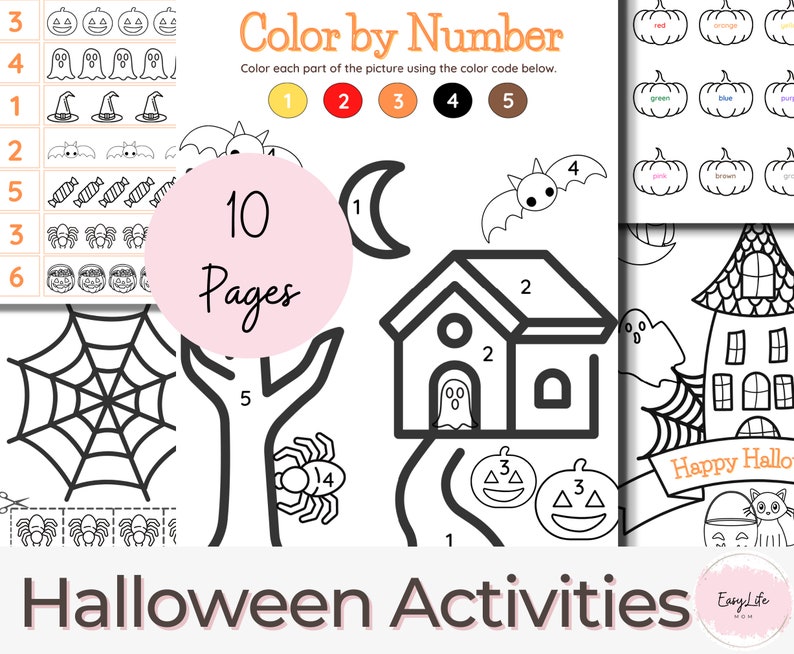 Halloween Activity Bundle, Preschool, Prek Worksheets, Homeschool ...