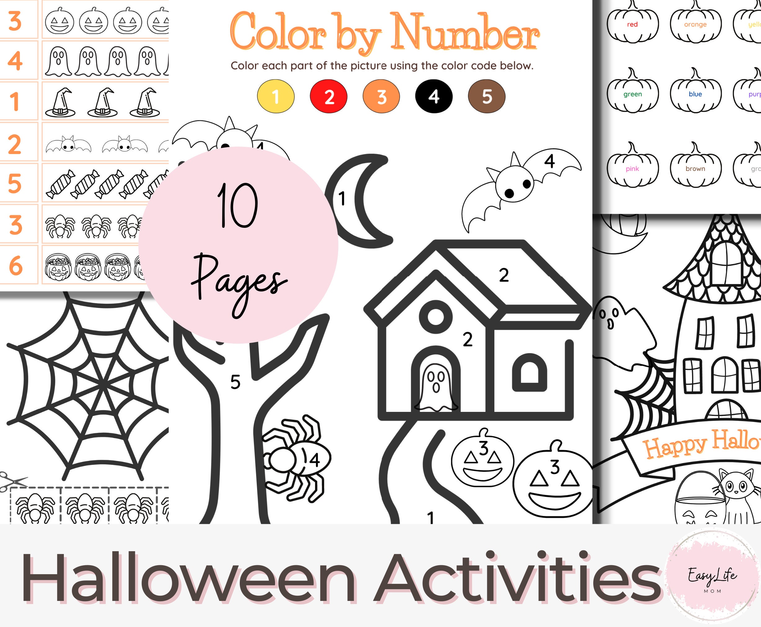 Halloween Activity Bundle, Preschool, Prek Worksheets, Homeschool ...
