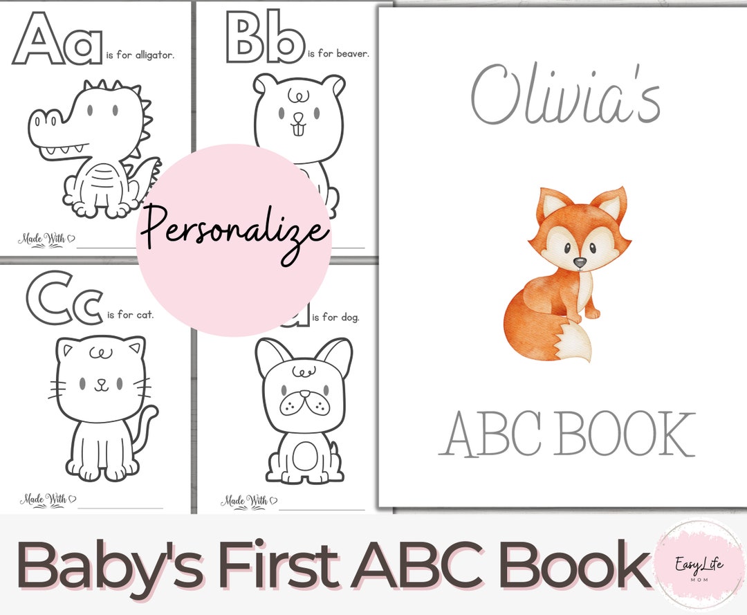 Custom Baby's First ABC Book ABC Book Baby Shower Abc - Etsy