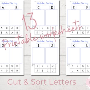 Alphabet Letter Sorting, Preschool Activities, Prek Worksheets ...