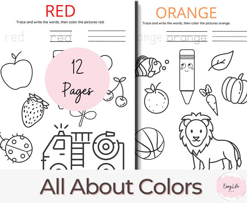 Printable Prek Worksheets, COLORS, Toddler, Learning Activities, Prek ...