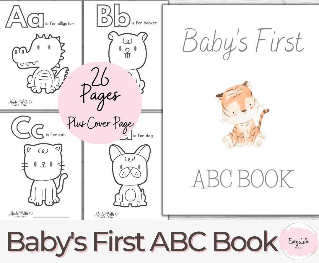 Baby's First ABC Book, ABC Book Baby Shower, Abc Book Baby, Abc Book ...