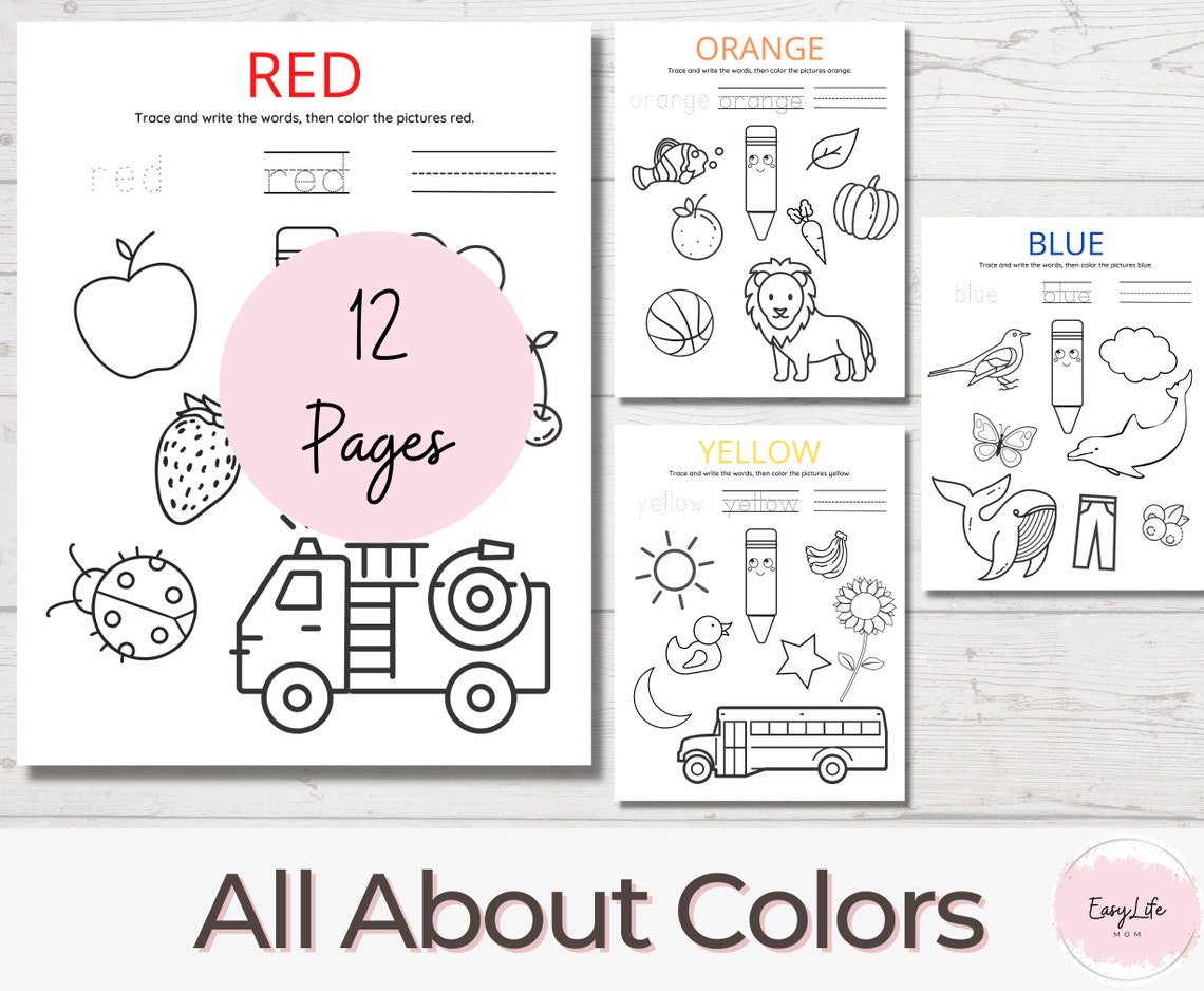Printable Prek Worksheets, COLORS, Toddler, Learning Activities ...