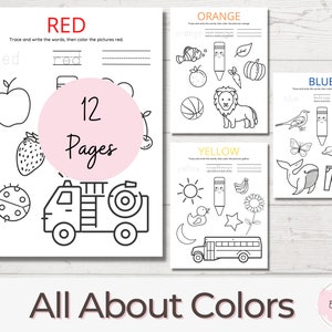 Printable Prek Worksheets, COLORS, Toddler, Learning Activities ...