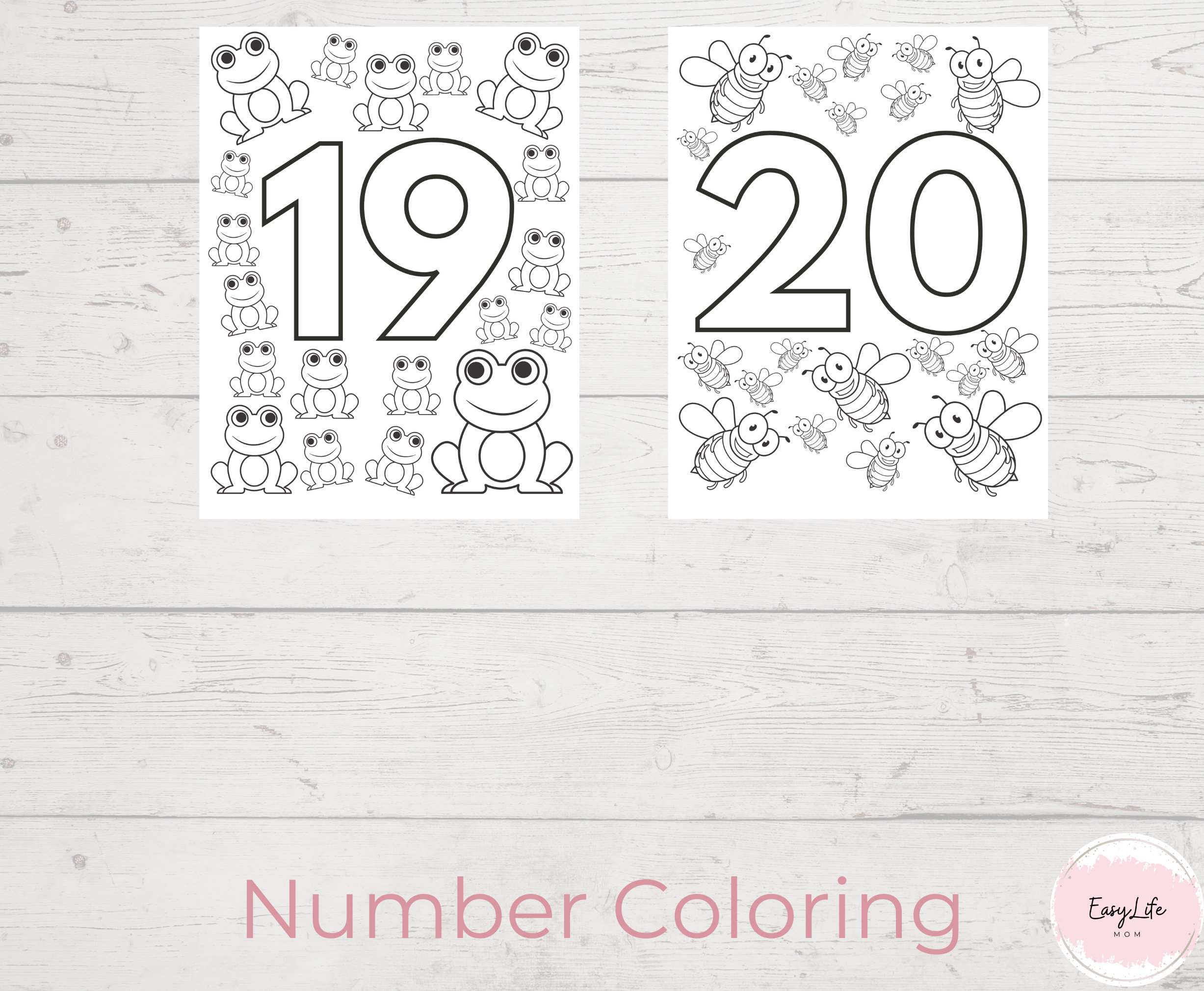 20 Printable Numbers Coloring Pages, Coloring Page, Preschool ...