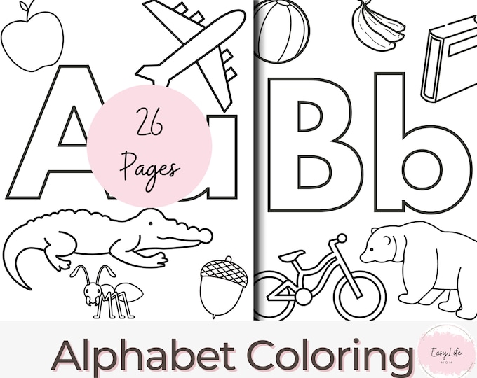 A to Z Alphabet Coloring Pages Pre School Pdf Coloring Pages With ...