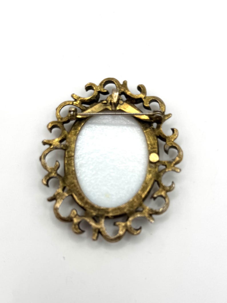 Vintage “blue Boy” Cameo Style Brooch Pendant, Gold Tone Metal Frame - Etsy