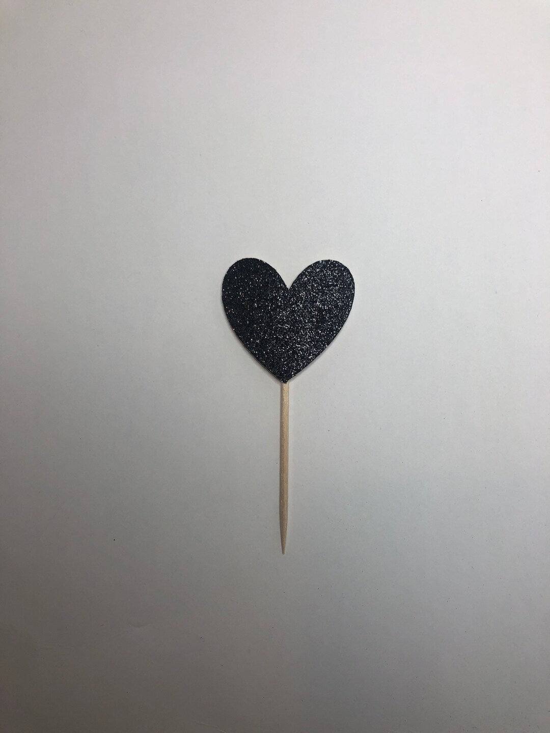 Black Glitter Cupcake Toppers - Etsy