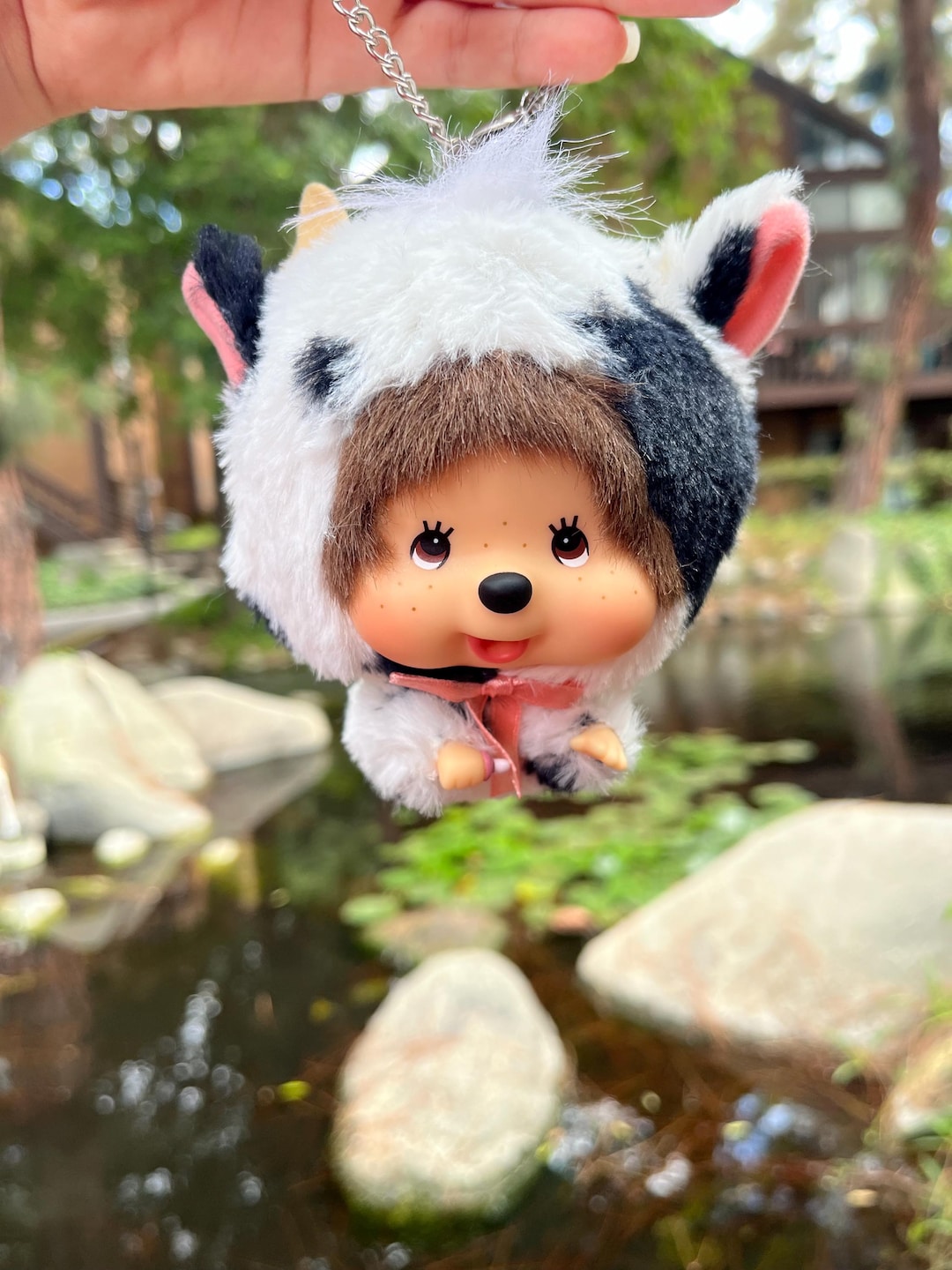 Monchhichi Big Head Flying Cow Keychain - Etsy