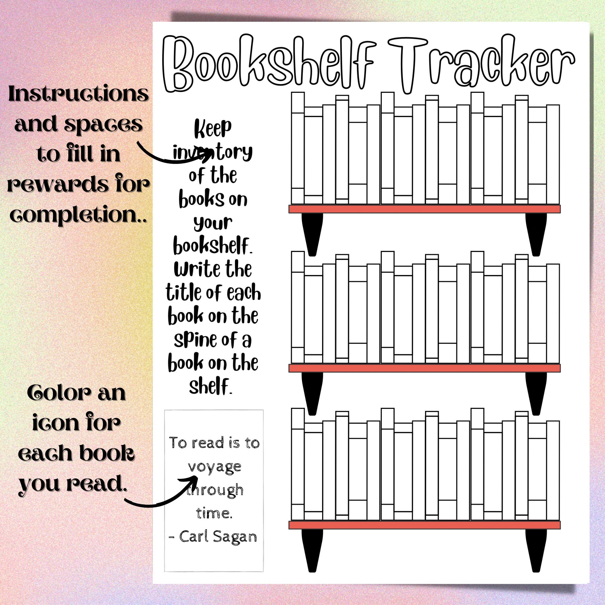 Classroom Library Tracker Printable Bookshelf Inventory Log ...