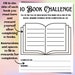 10 Book Challenge Printable Book Log Reading Tracker Book Stack Reading ...