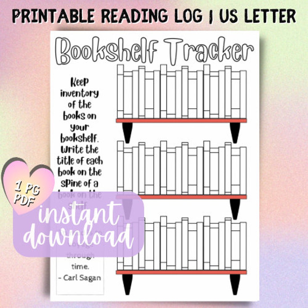 Classroom Library Tracker Printable Bookshelf Inventory Log ...
