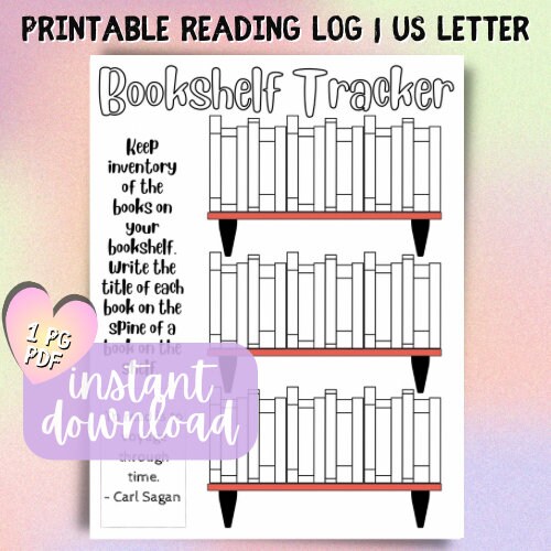 Classroom Library Tracker Printable Bookshelf Inventory Log ...