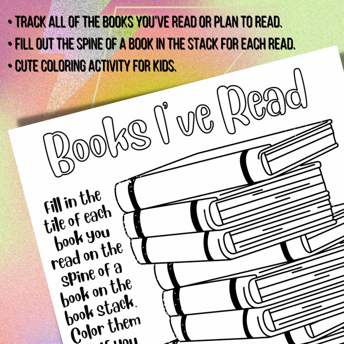 Printable Book Log Reading Tracker Book Stack Reading Log - Etsy