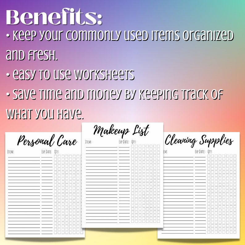 Refrigerator Inventory List With Expiration Dates Printable Worksheet ...