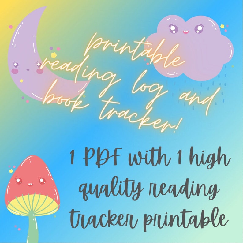 10 Book Challenge Printable Book Log Reading Tracker | Book Stack ...