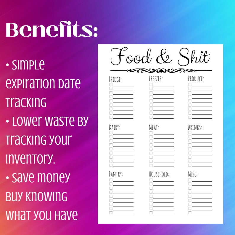 Paquete imprimible de lista de compras y planificador de comidas ...