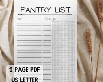 The List Master Grocery List Printable With Divided Sections Instant ...