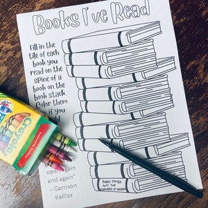 Printable Book Log Reading Tracker | Book Stack Reading Log | Instant ...