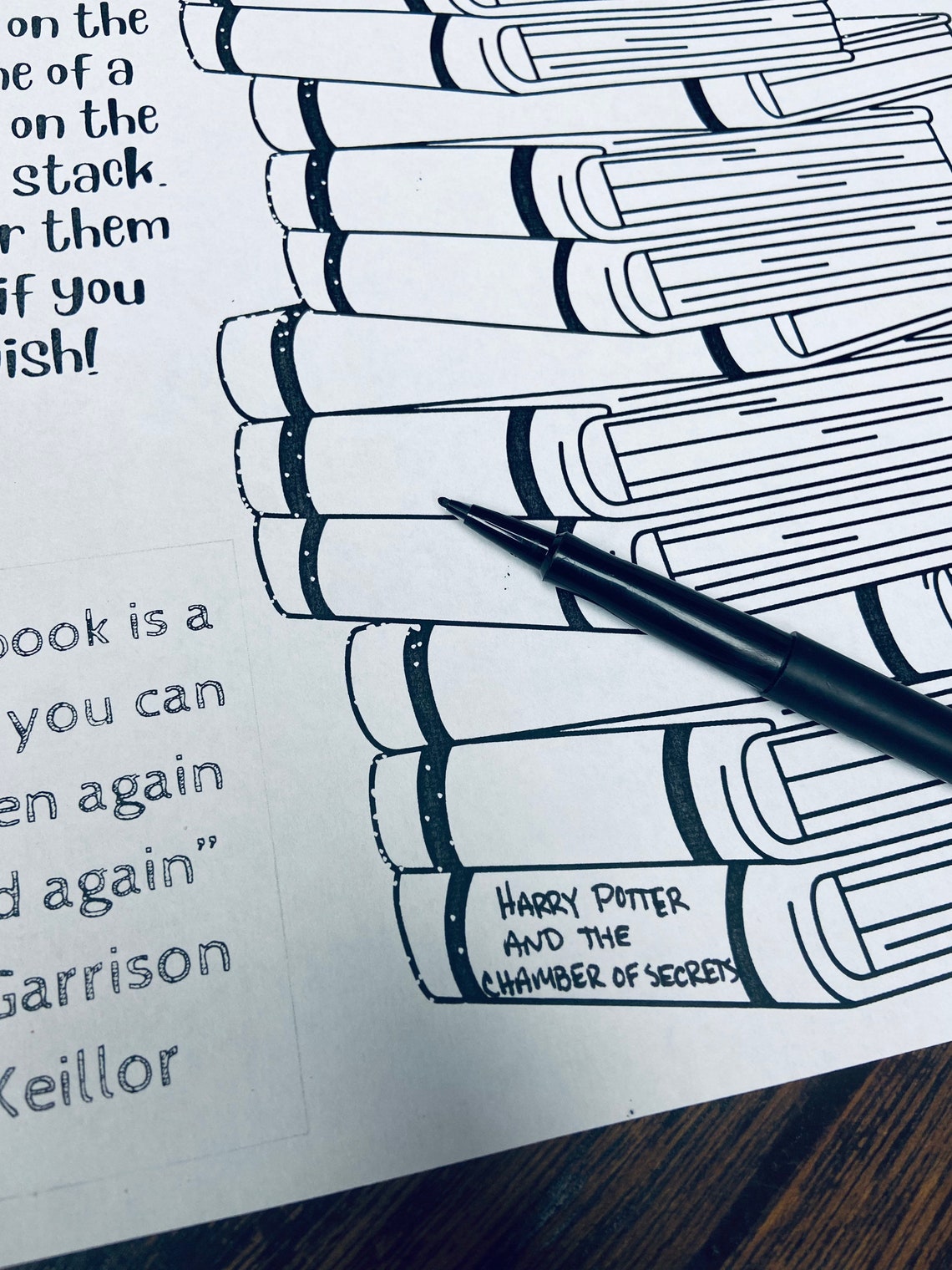 Printable Book Log Reading Tracker | Book Stack Reading Log | Instant ...