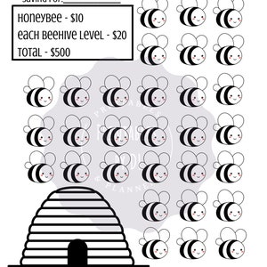 Bee Money Challenge Printable Bundle | Savings Tracker Worksheets ...