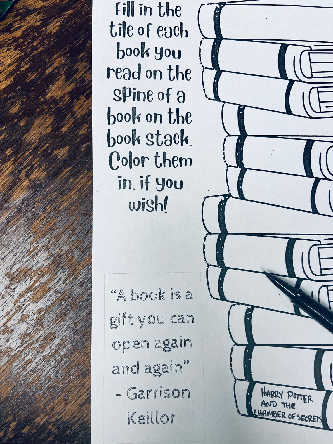 Printable Book Log Reading Tracker Book Stack Reading Log - Etsy