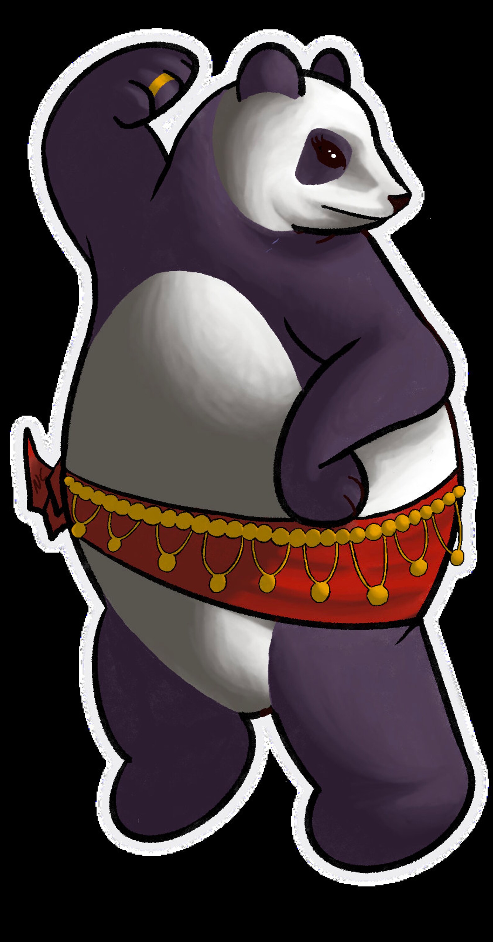 Panda Belly Dancer Sticker - Etsy