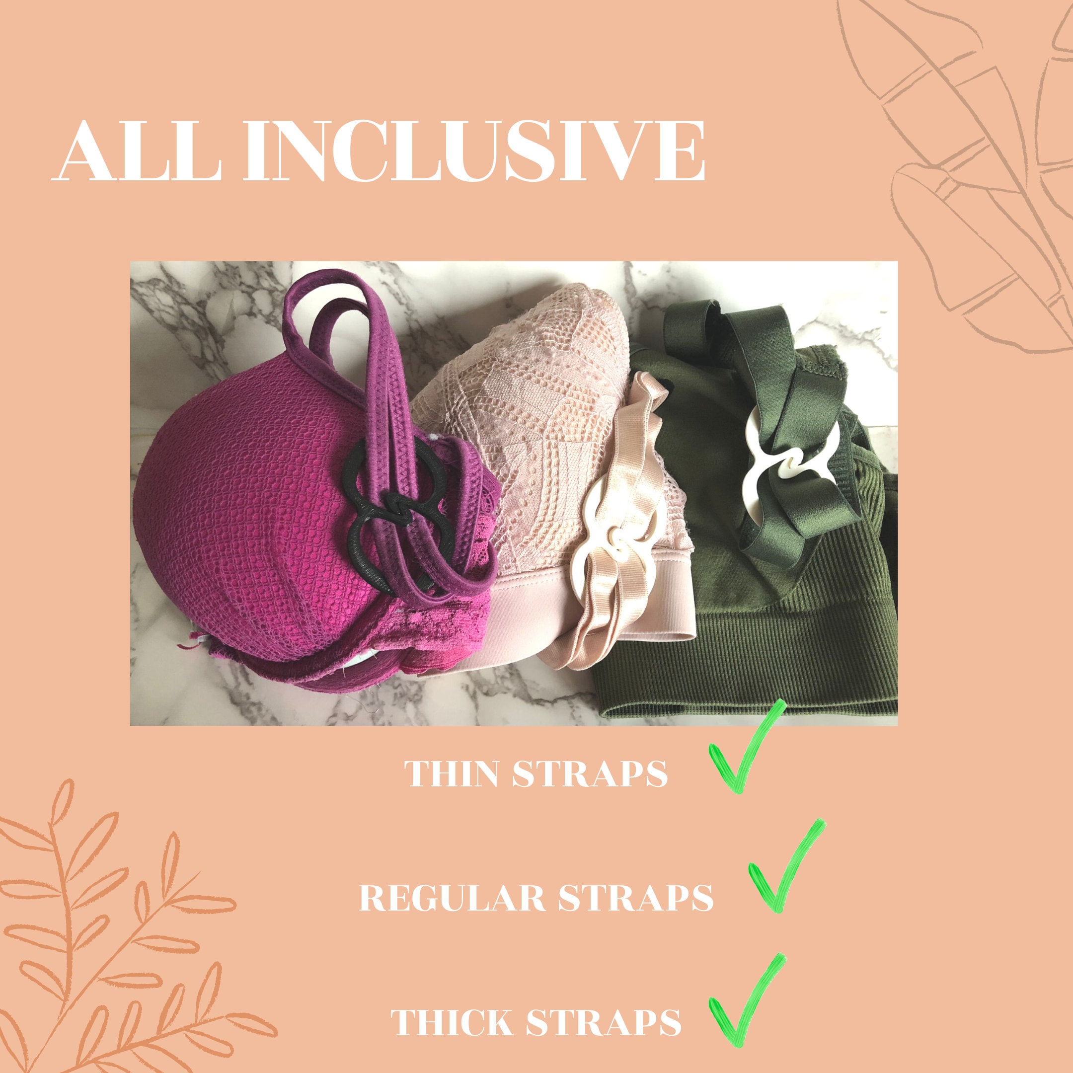 Strap Converter Racerback Conceal Straps Non-slip, Cleavage Control ...