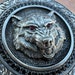 3D Wolf Relief Silver Medallion, 925 Sterling Silver, 4 Cm Double Sided ...