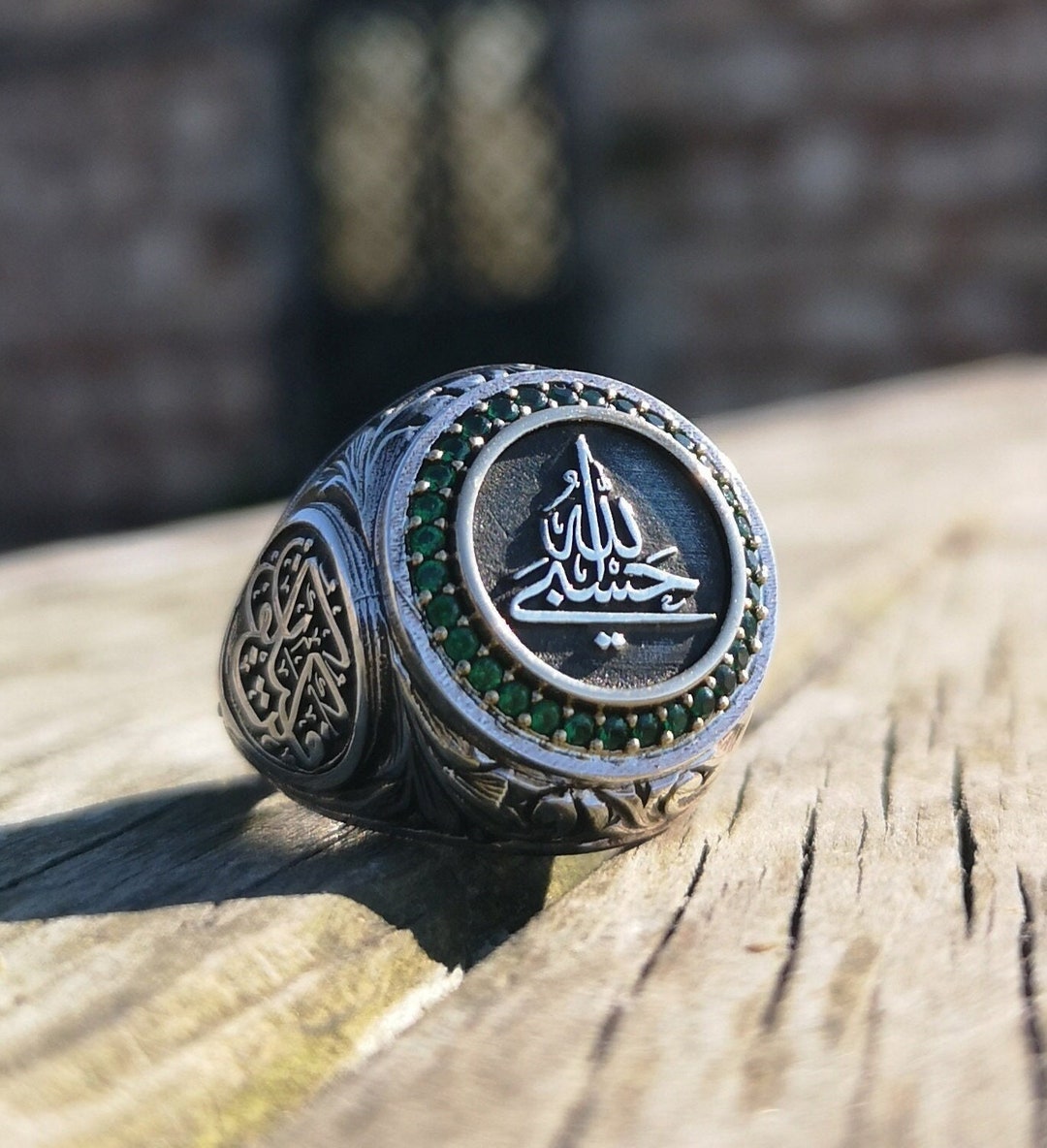 Ottoman Calligraphy Silver Reign Ring, Sultanate Ring, Calligraphy on ...