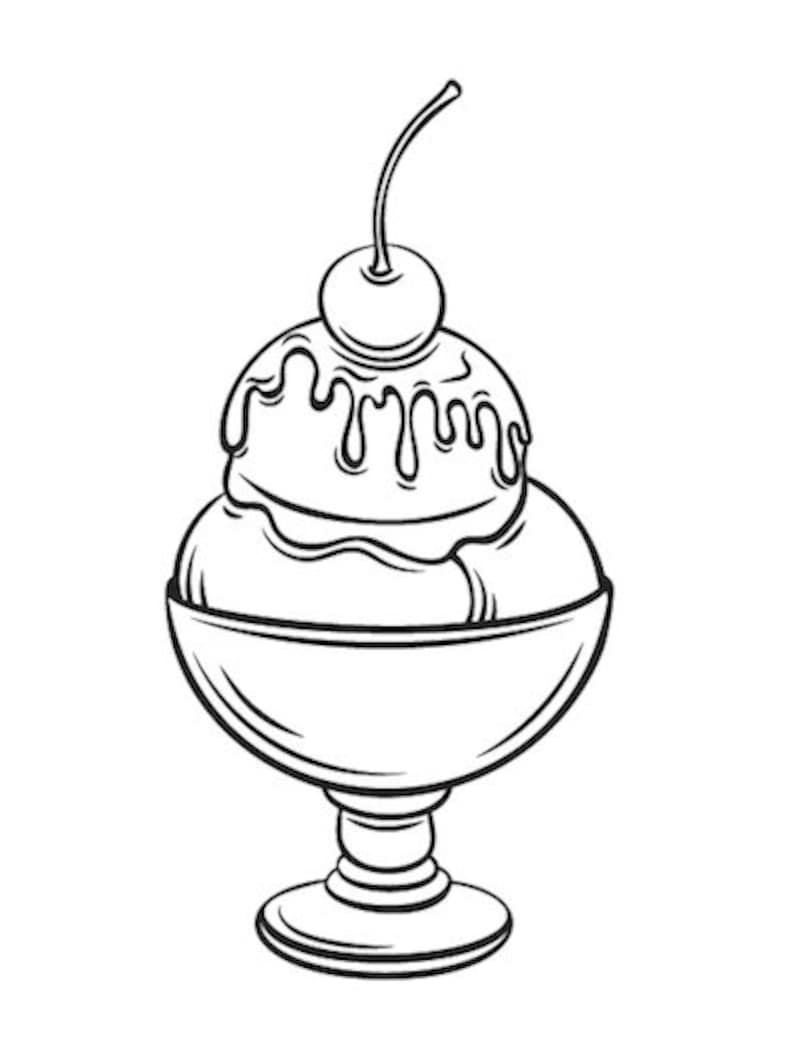 20 Colouring Pages Printable Yummy Food - Etsy