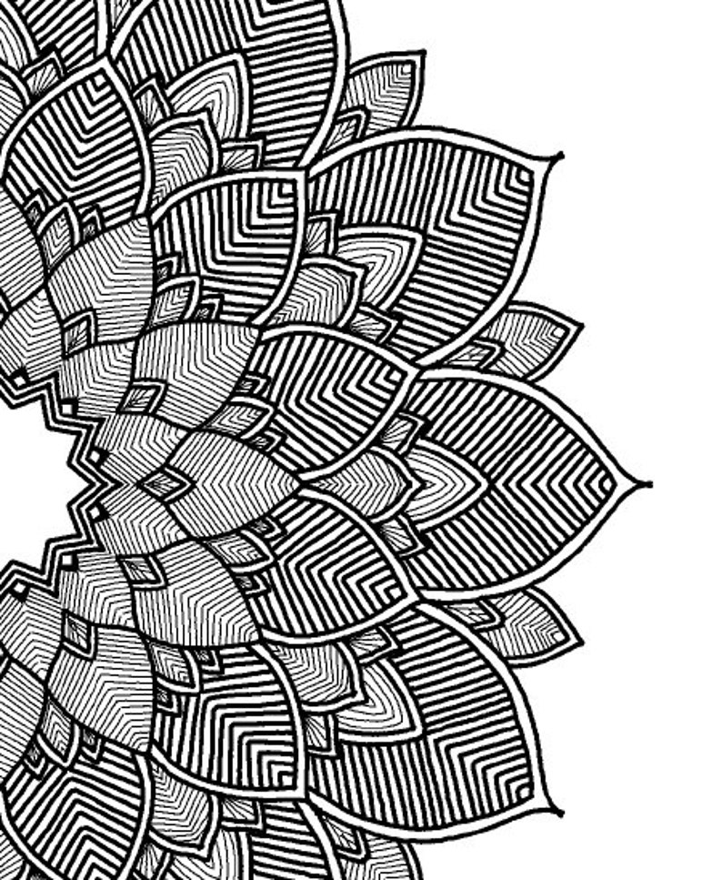 Colouring in Pages, Printable, Mandala, Elephant, Boho - Etsy