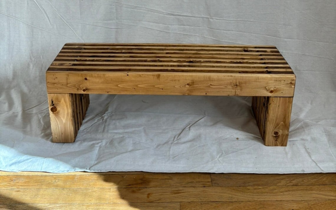 Mini Slotted Bench Build Plans, Scandinavian Bench Build Plans, DIY ...