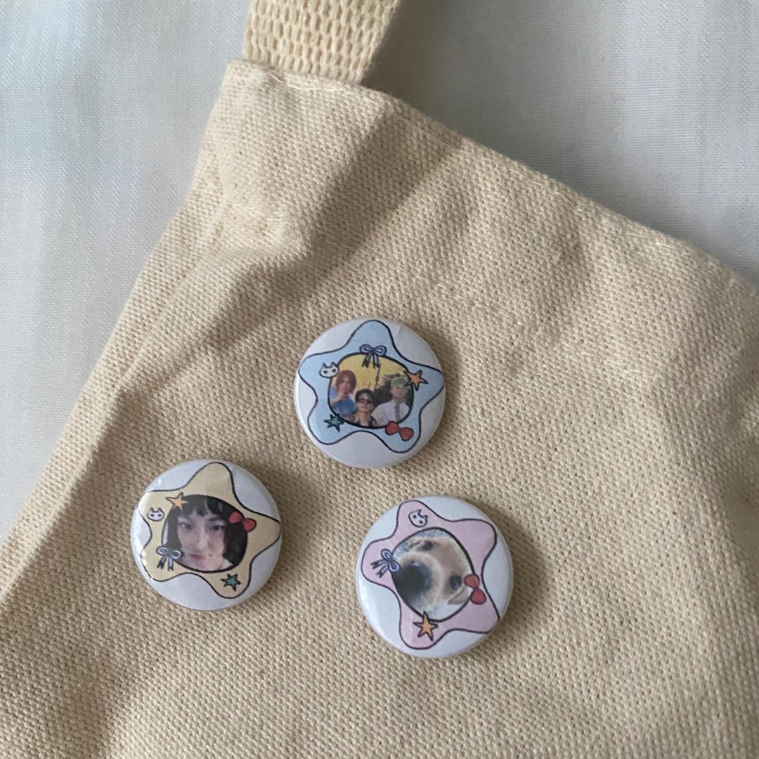 Custom Star Frame Pins 1 Button Pins Kpop, Merch, Gift, Pets, Aesthetic ...