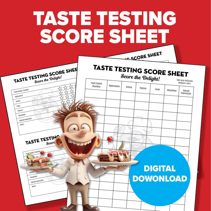 Baking Contest Score Sheet - Etsy