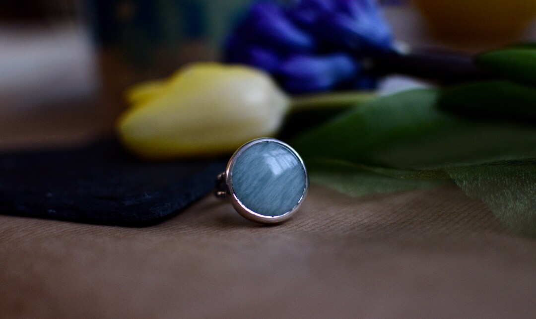 Amazonite Sterling Silver Ring - Etsy UK