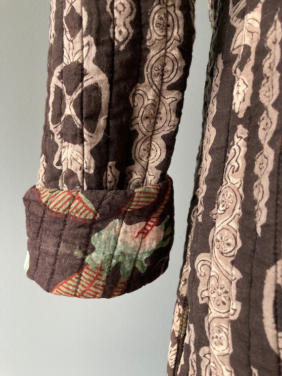 1970s quilted cotton jacket, indian fabric / Extra- s… - Gem