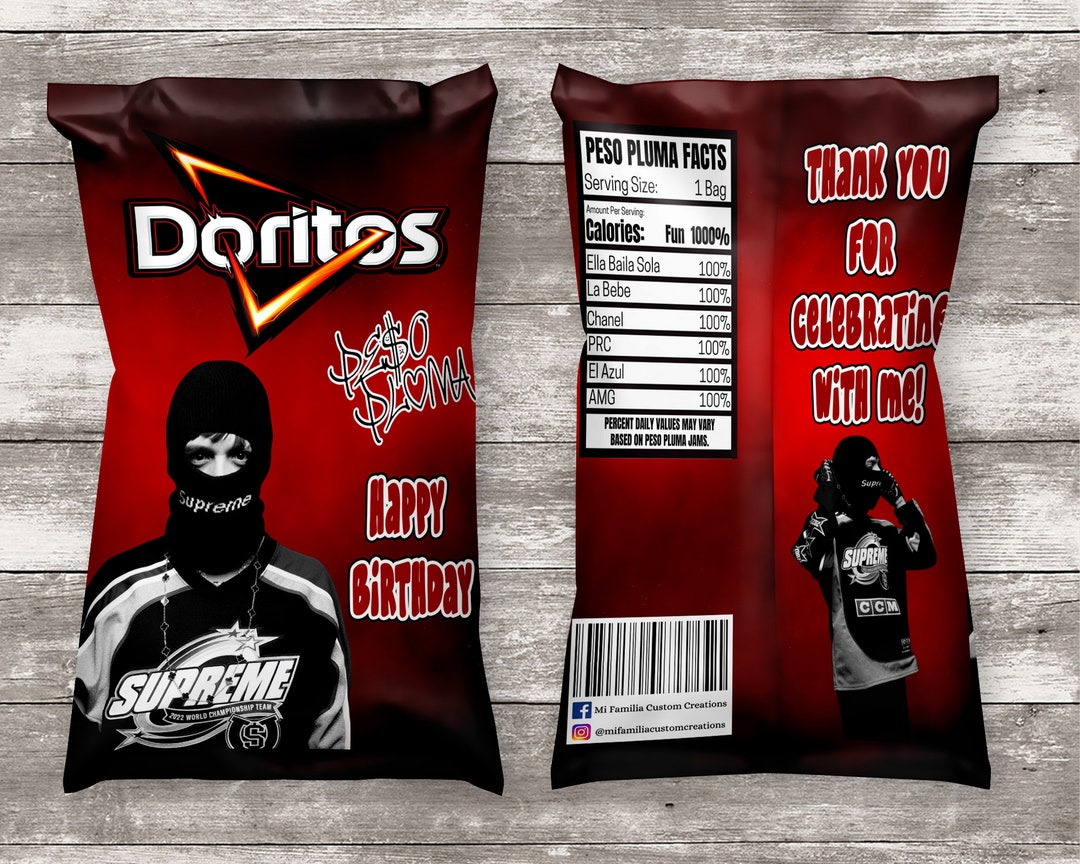 Digital Download Peso Pluma, Peso Pluma Treat Bags, Peso Pluma Party ...